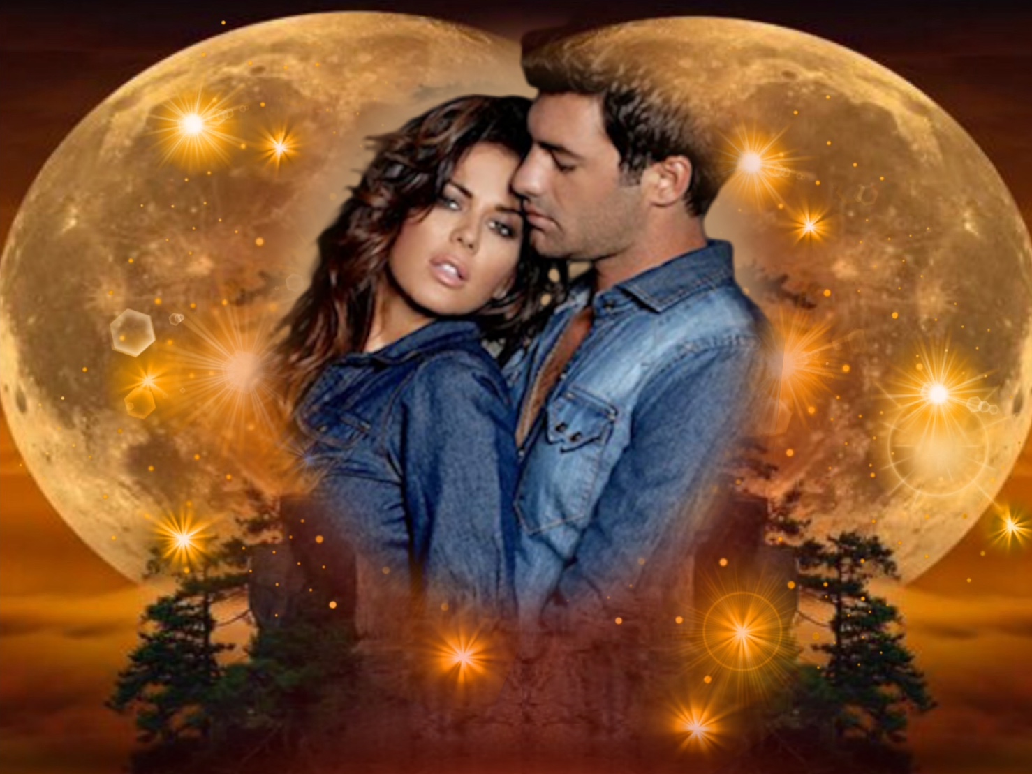 Wienie Coppen's Love romance - couple love moonlight - couple love ...