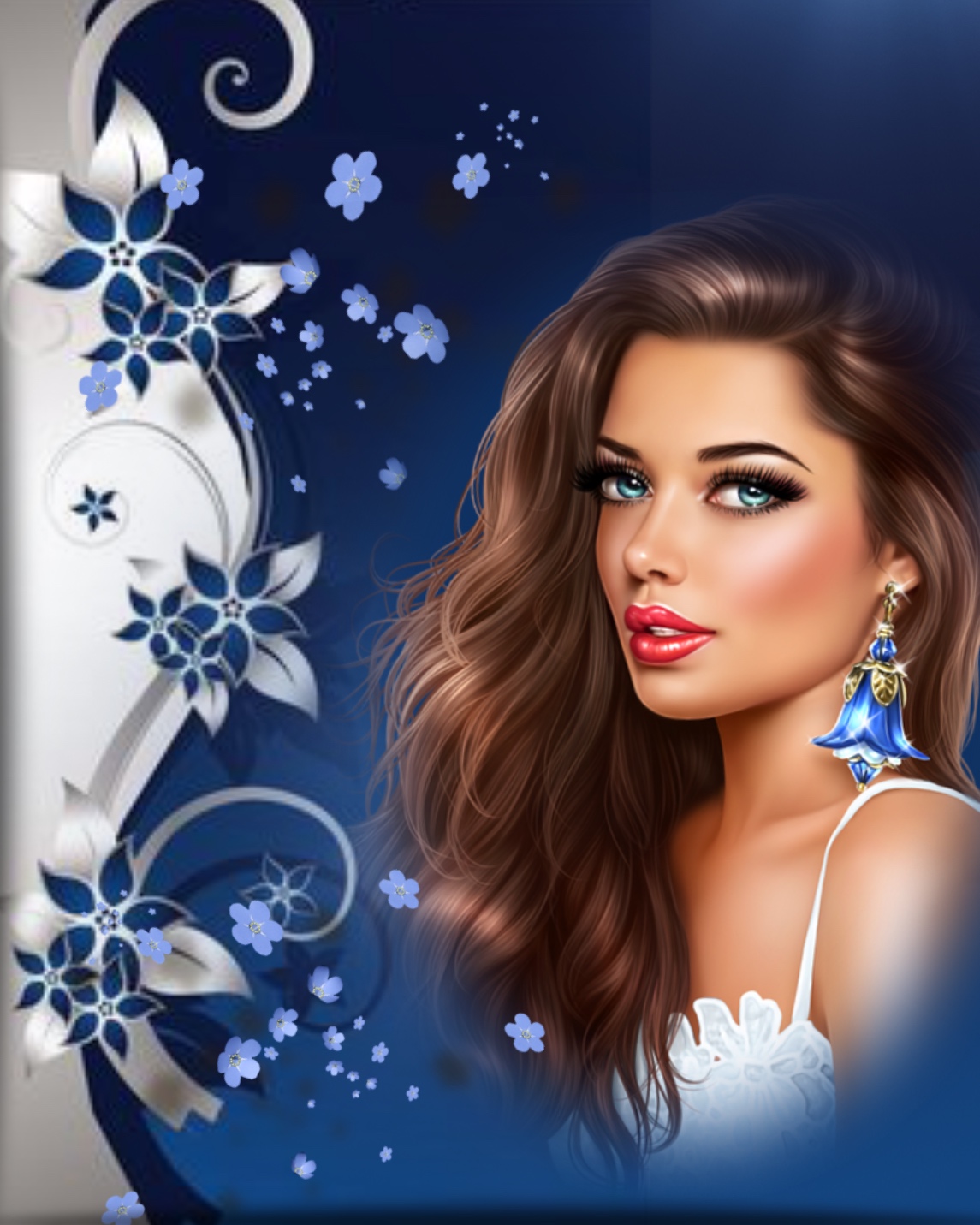 Wienie Coppen's Photos Abstracts Art - abstract blue portrait ...