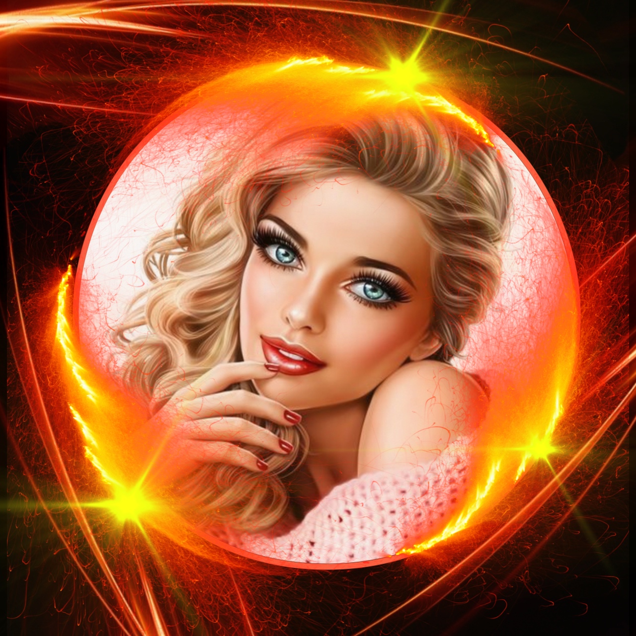 Nette's Fractals and Abstract Art Fantasy Frame - Burning Frame ...