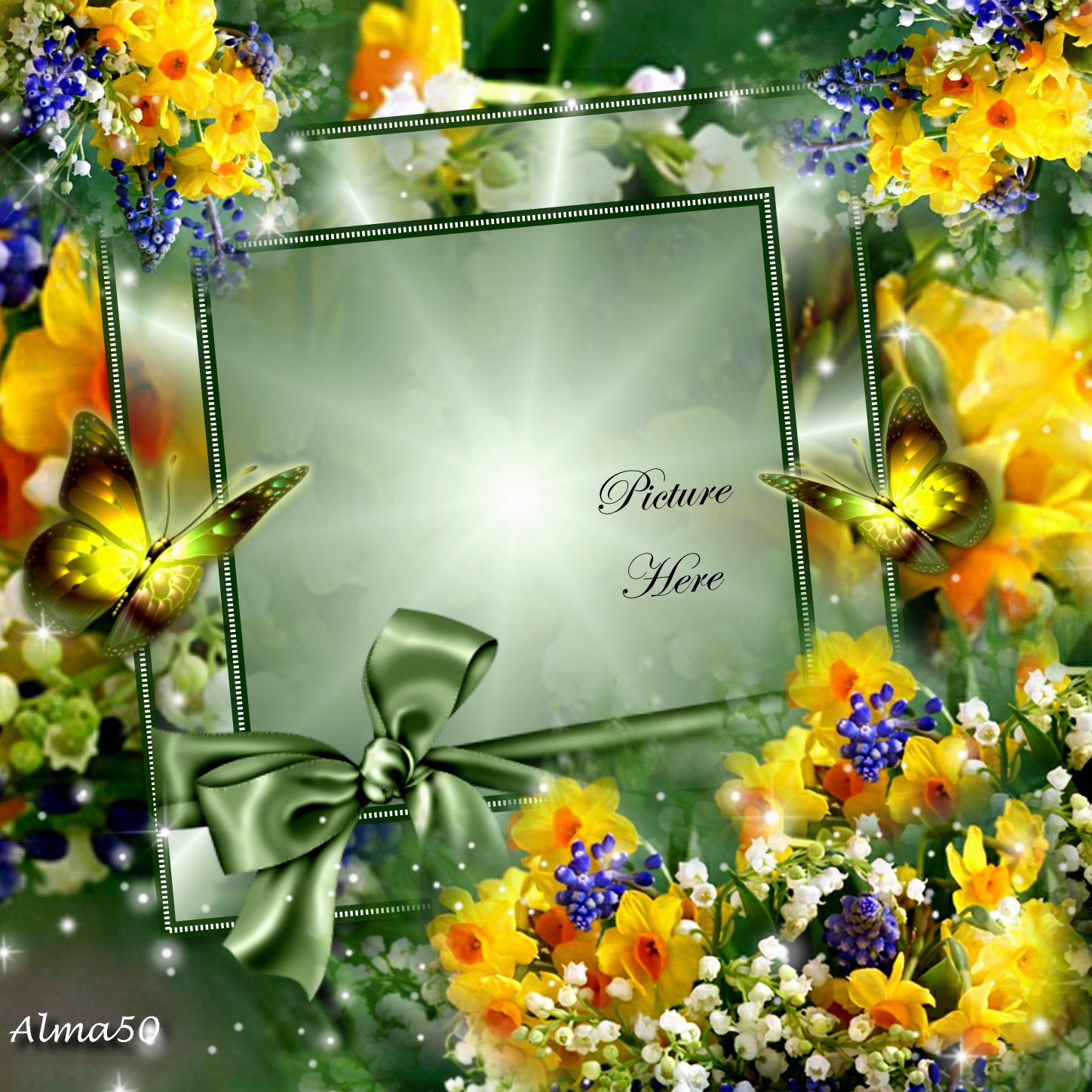 alma50's Picture Frames - 2013 May - Floral Frame Alma50 picture Frames ...
