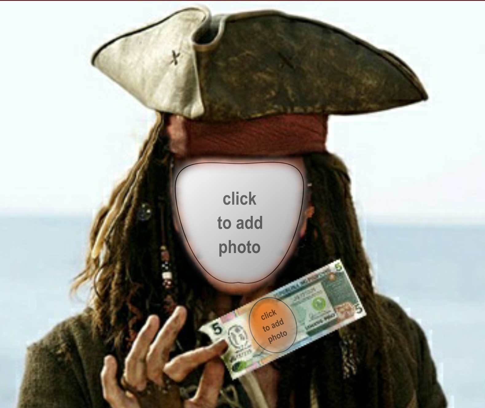mamapets's Face Cut-Out Frames - 2011 June - pirates and the peso bill ...