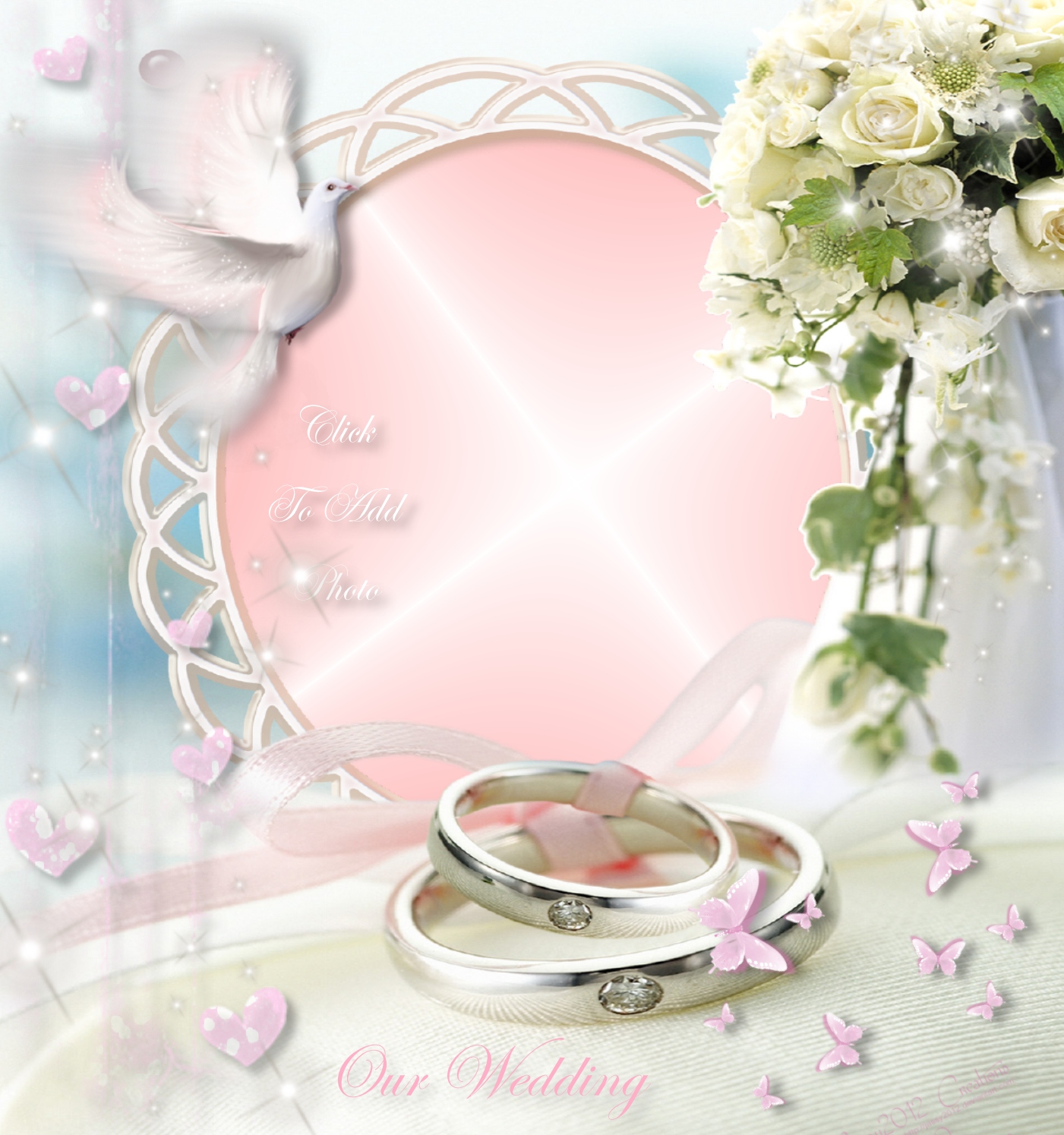 marialedesma1958's Wedding Frames - 2013 - 2014 - White Flowers & Dove ...