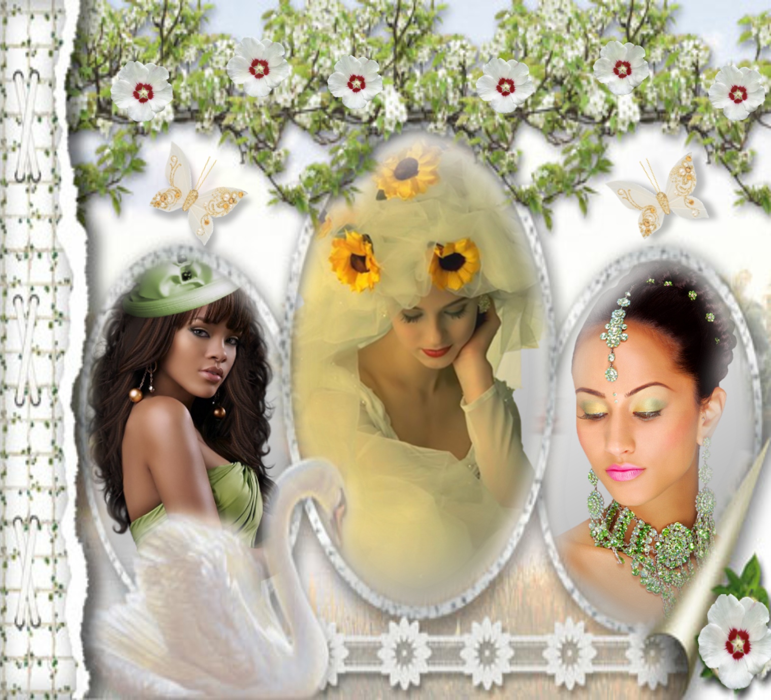 marialedesma1958's Picture Frames - 2012 January - 3 White Oval Frames ...
