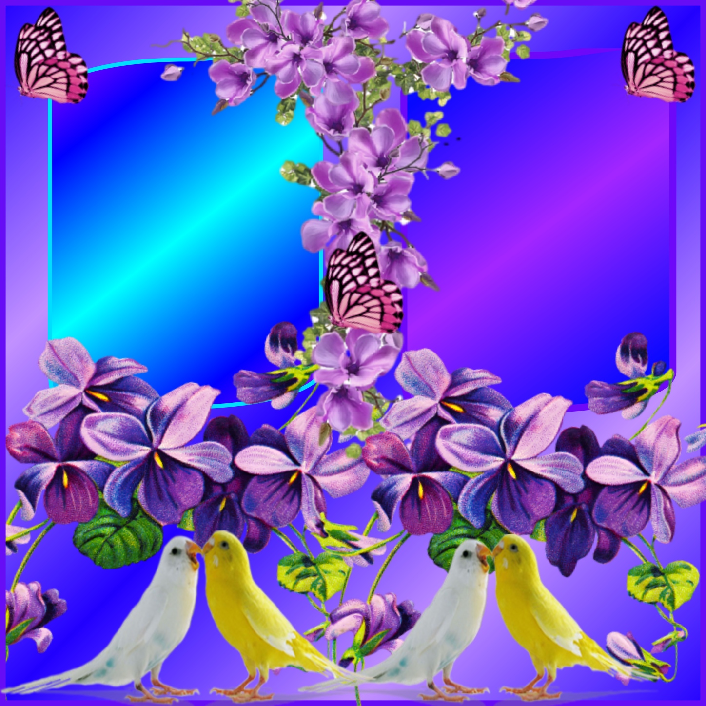 norafg62's Picture Frames - 2017 - Purple Flowers_ Butterflies Anything ...