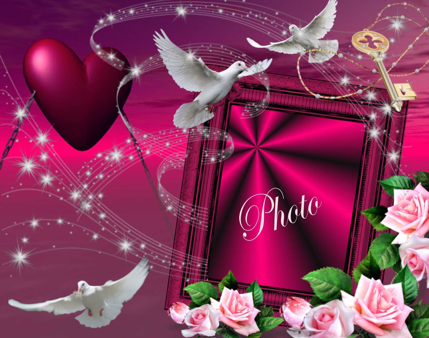 TAMMYBRANTLEY's Picture Frames - 2012 April - Doves Over Ocean Sunset ...