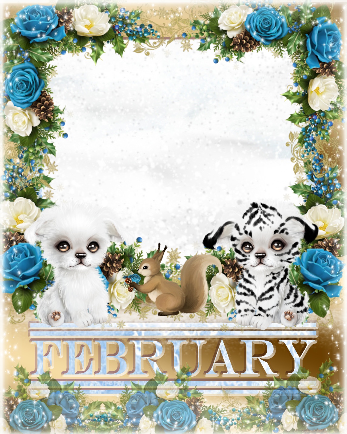 Sinnlich's ME! Frames - 2021 - February Blue Frame Sinnlich Calendars ...