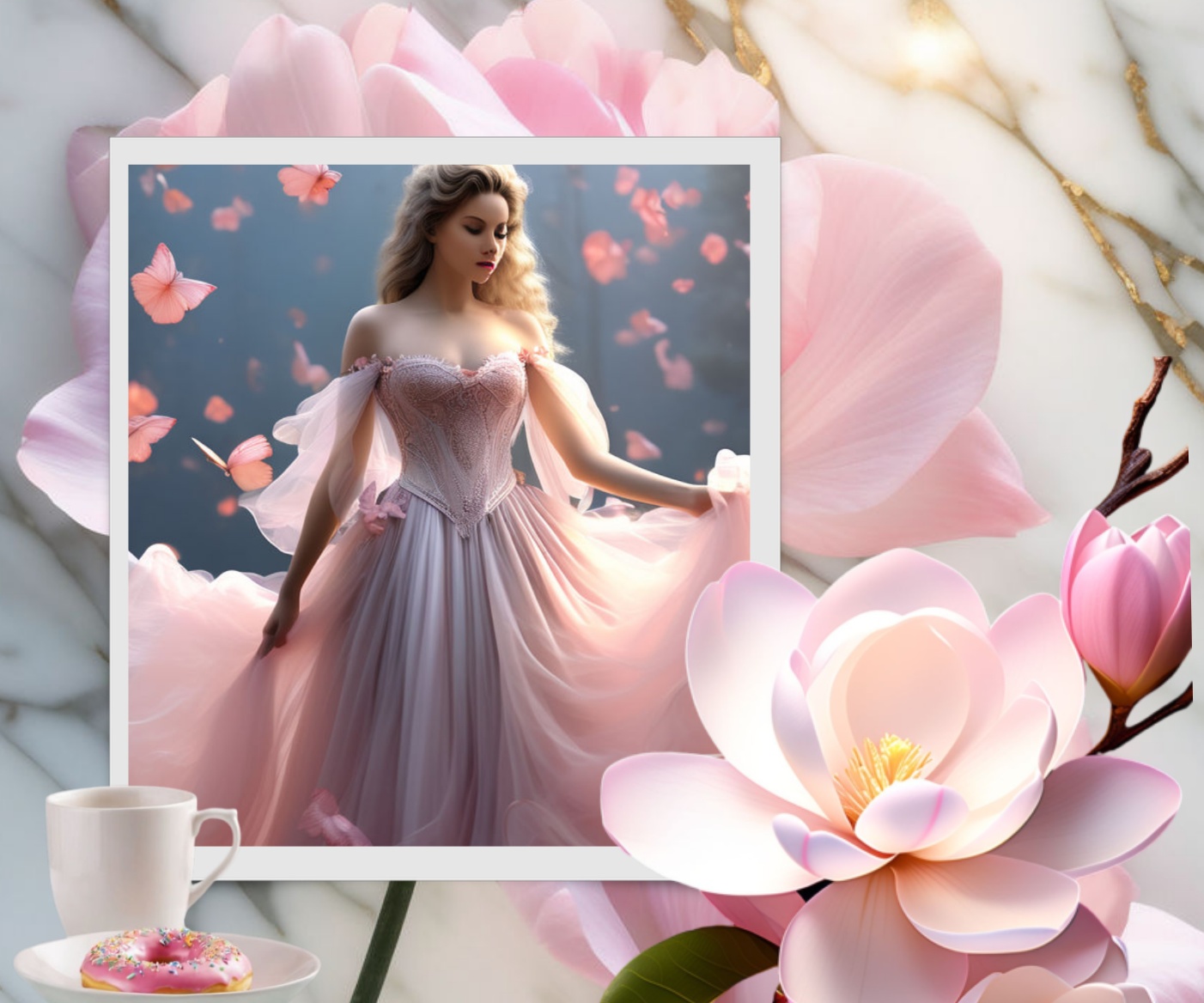 Emily50's Spring Frame - Spring Joy Beautiful - Spring Joy Beautiful SceneryPhoto FramePink Good ...