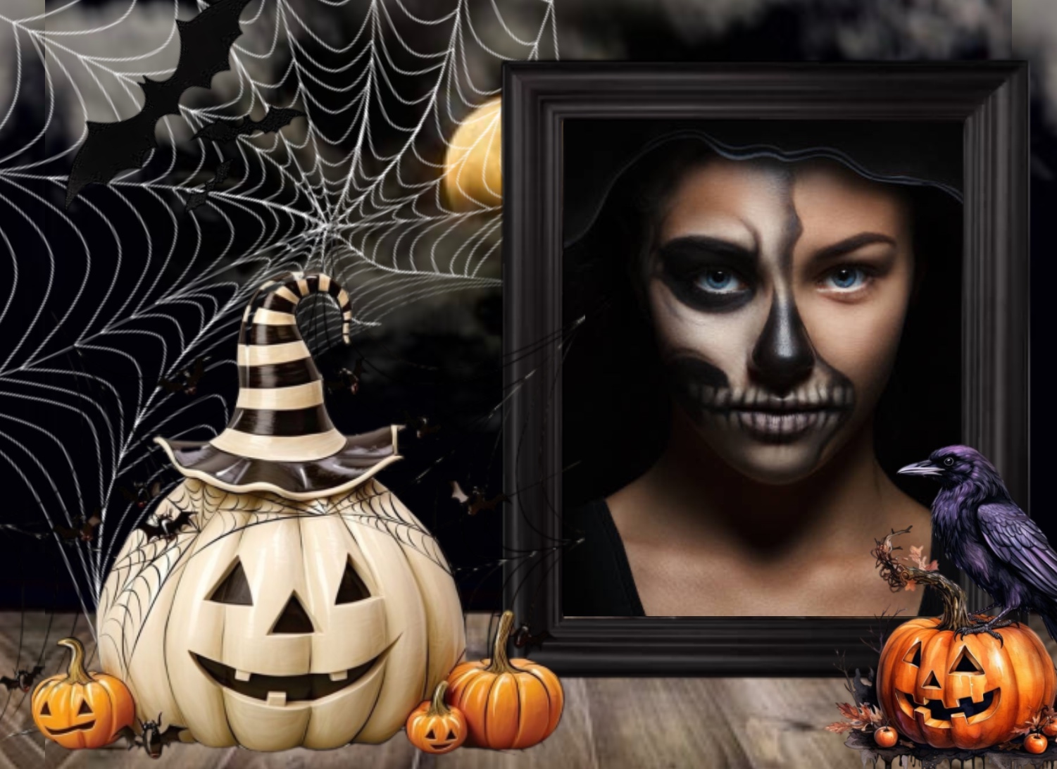 Nette's Halloween Frames - Flowers Halloween Nette - Flowers Halloween ...