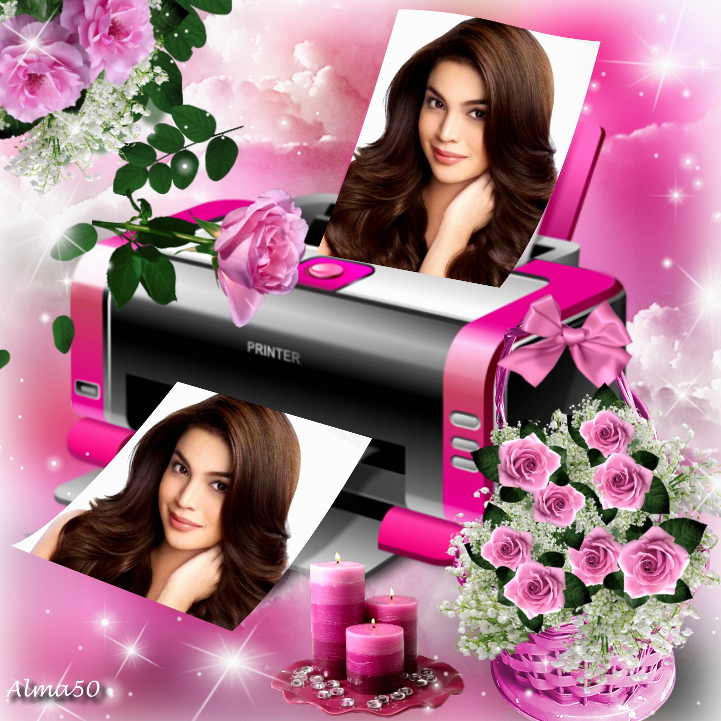 alma50's Girly Girl Frames - 2013 March - Printer Pink Alma50 girly ...