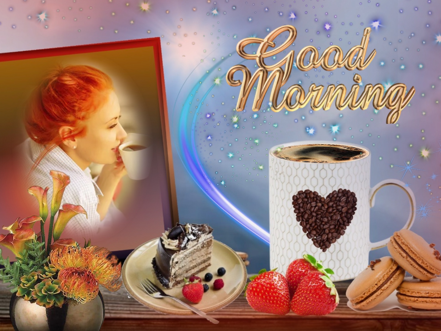 Wienie Coppen's Coffee,Flowers,Goodmorning - cake coffee goodmorning ...