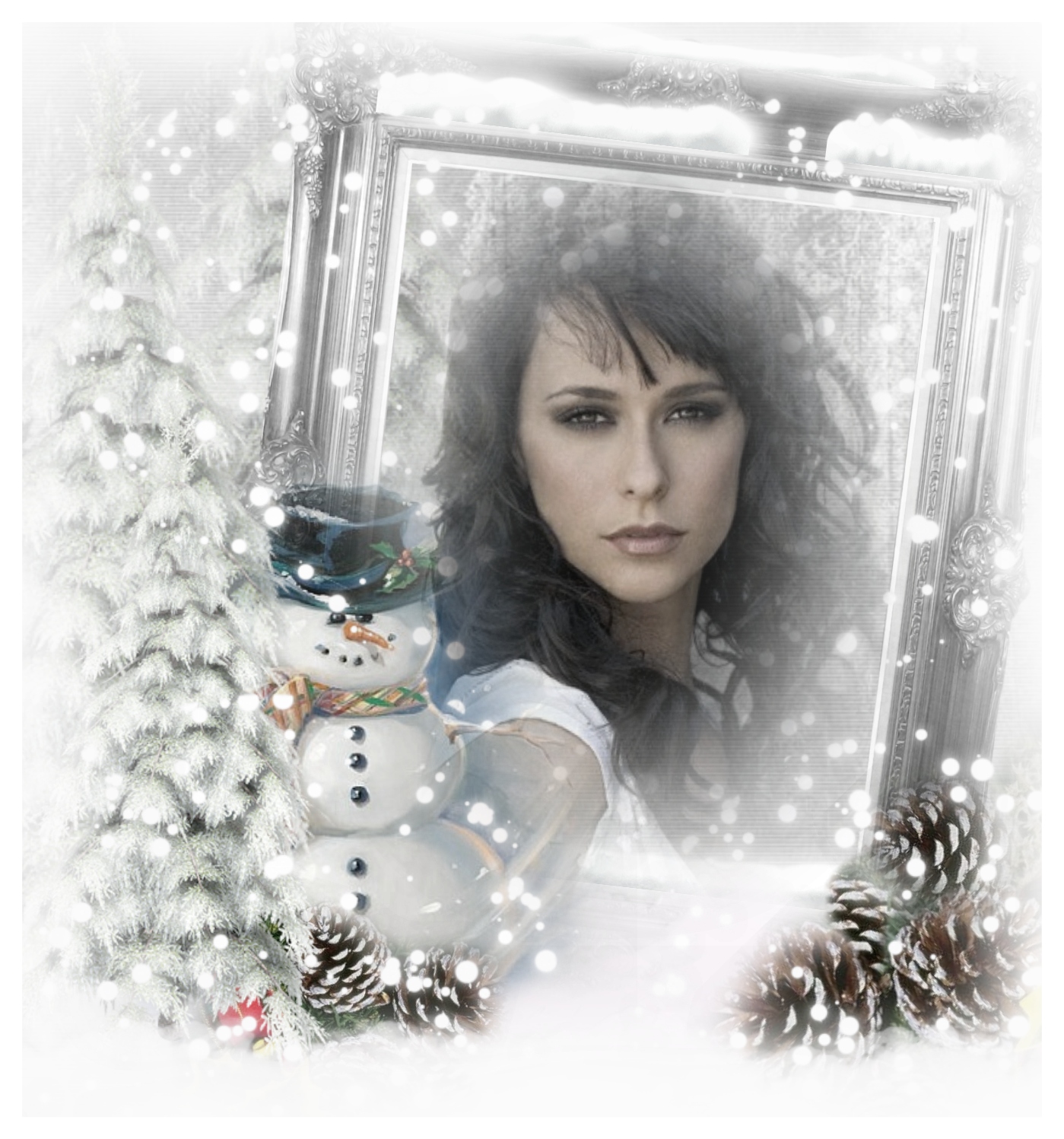 mmrcss's Winter Frames - 2010 November - tras el abeto nevado Gracias por usar mi kimi, para ...