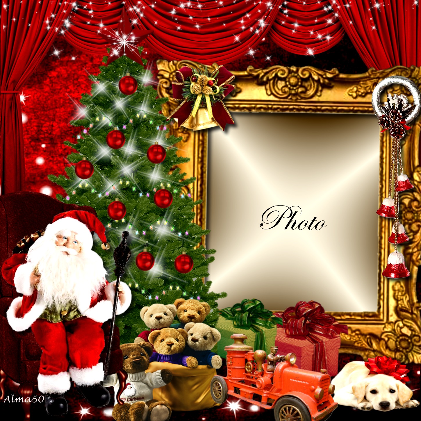 alma50's Christma Frames - 2010 December - Santa is Here! - Santa is ...
