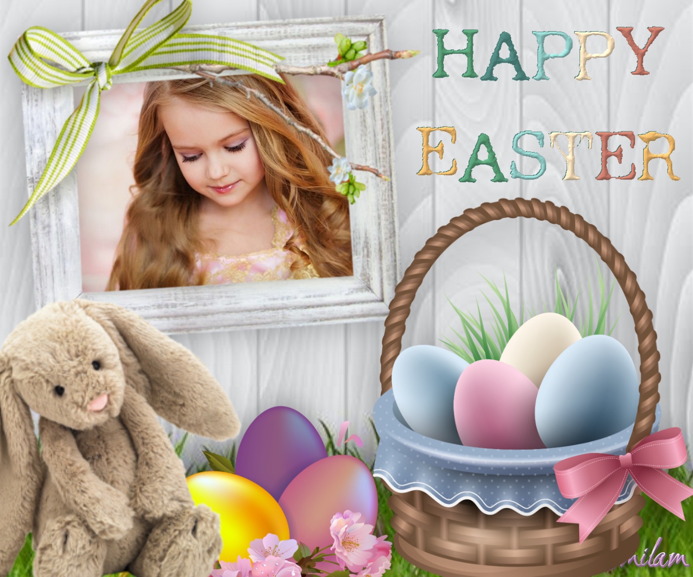 smilam's Spring and Easter Frames - Happy Easter! - Happy Easter! - Happy Easter! Bunny, Colored ...