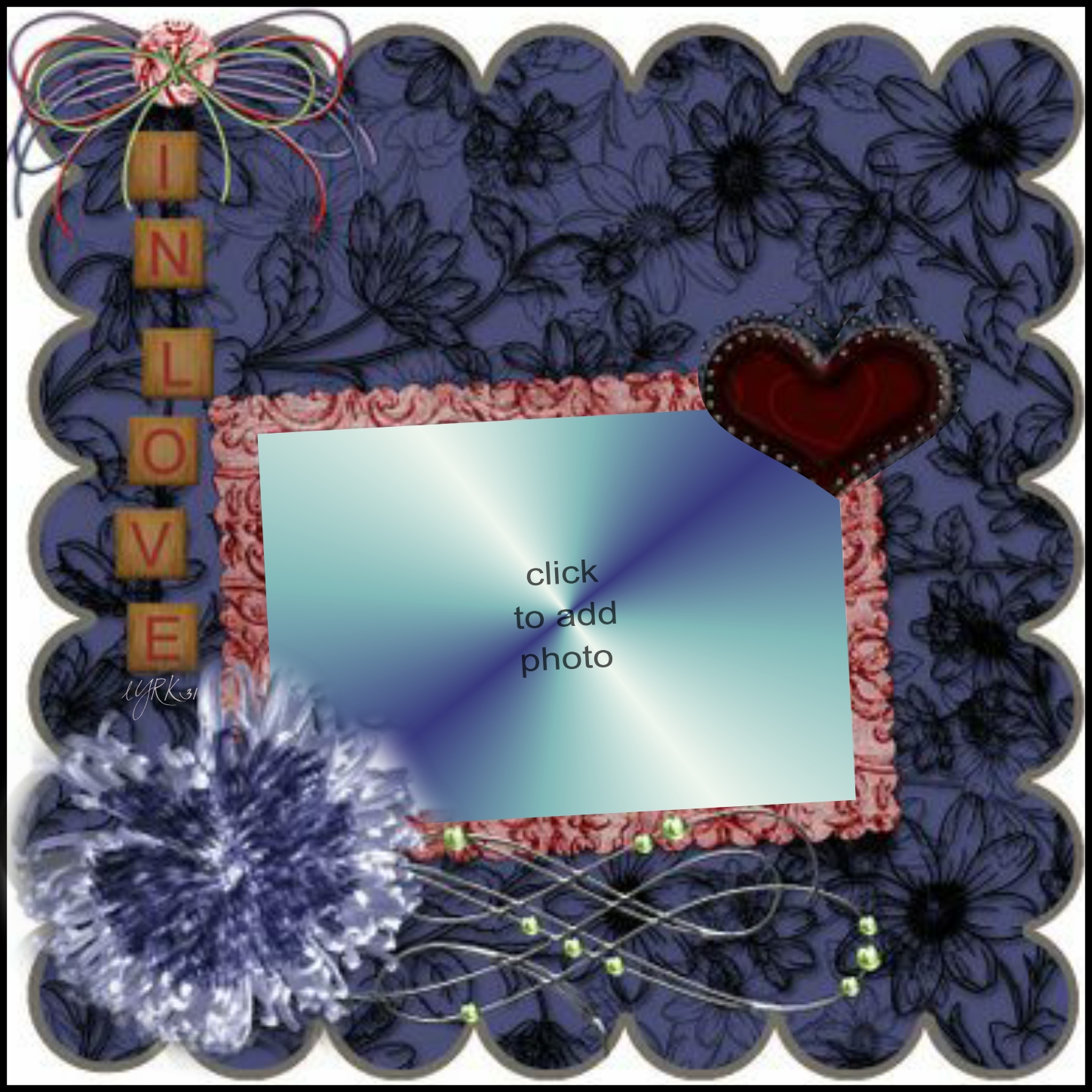 Lyrk31's Picture Frames - 2010 October - In Love Rectangular frame with ...