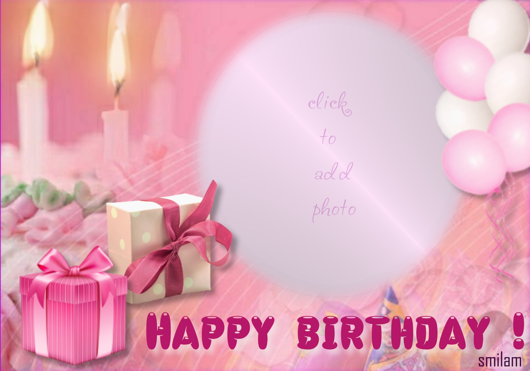 smilam's Birthday Frames - HAPPY BIRTHDAY! - Happy Birthday Pink ...