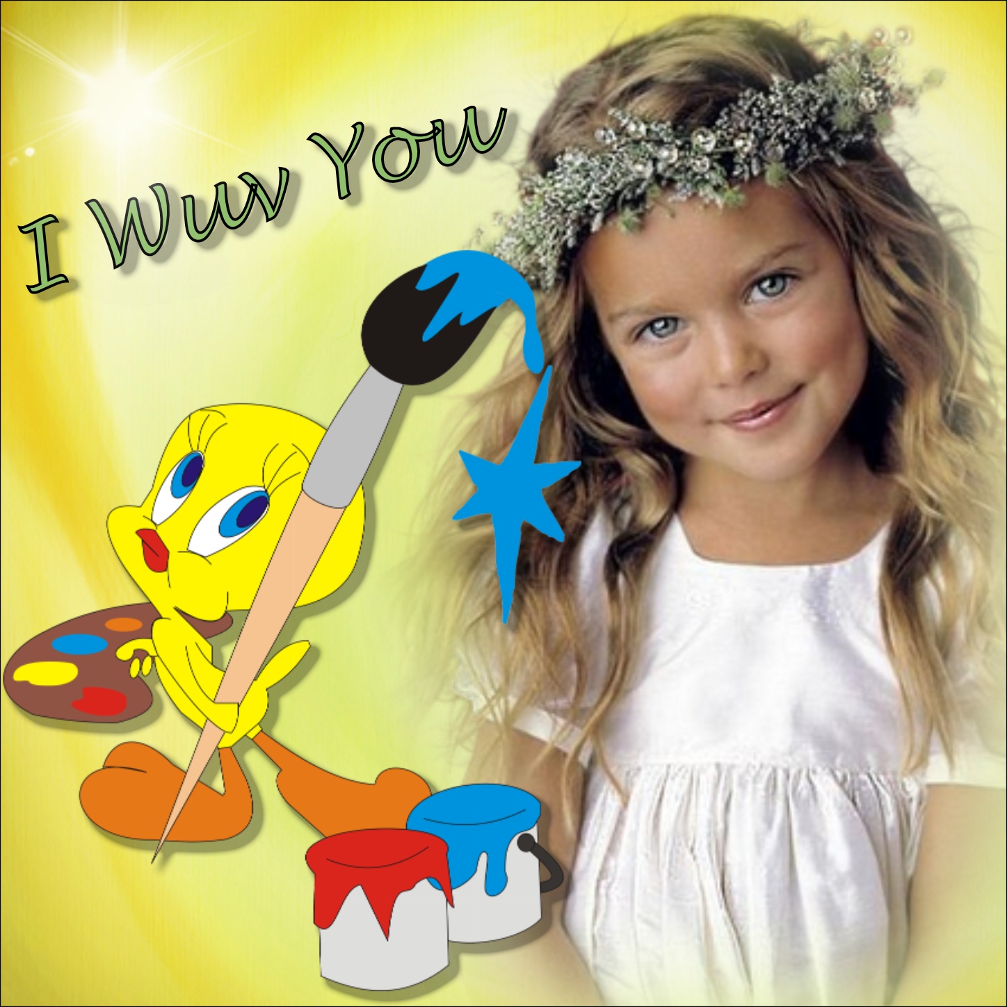 Nette's Cartoon Kids Frame🤡 - I Wuv You Nette Cartoonkids - I Wuv You ...