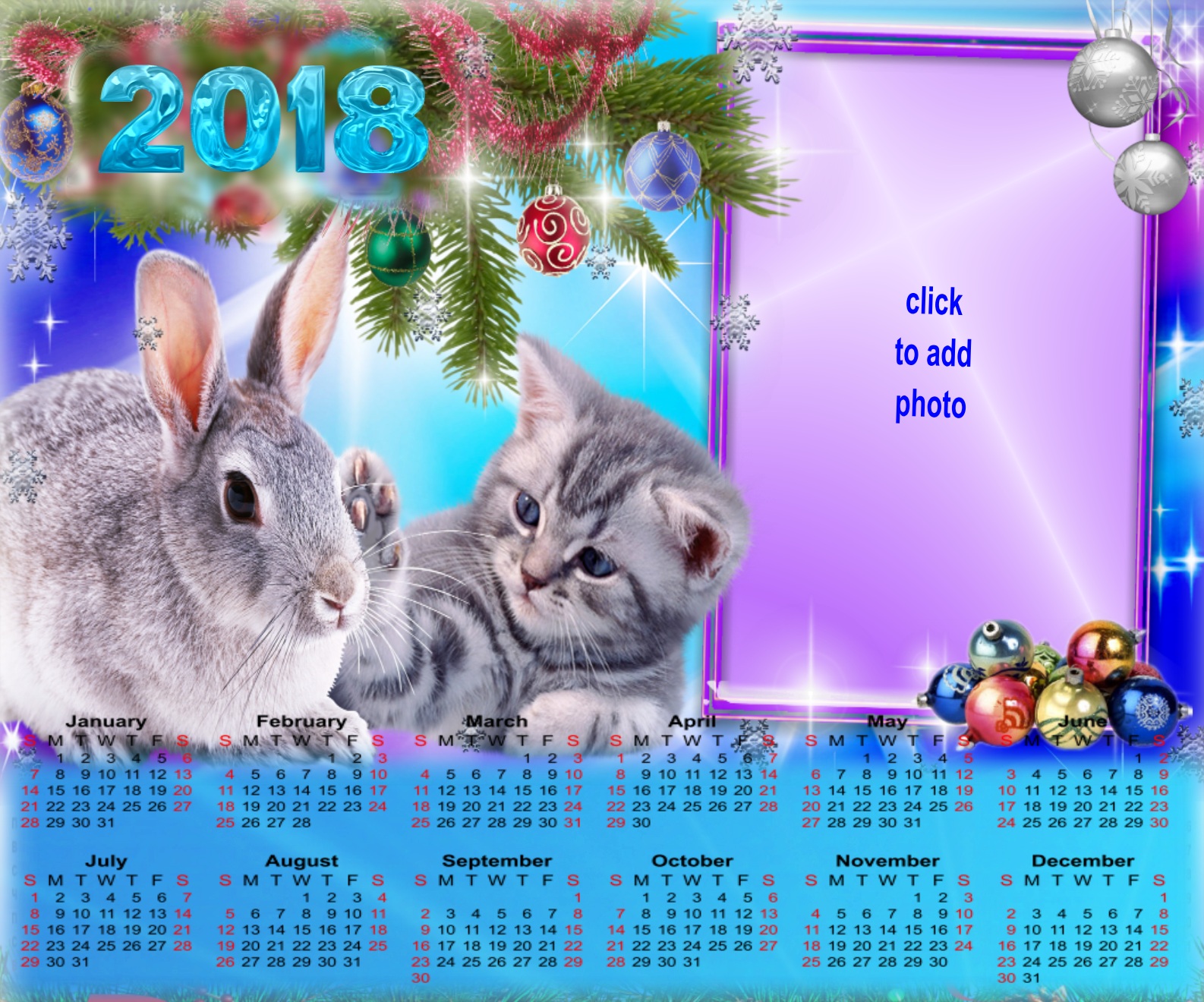 Sinnlich's Calendar Frames - 2018 Calendar Bunny Sinnlich calendars ...