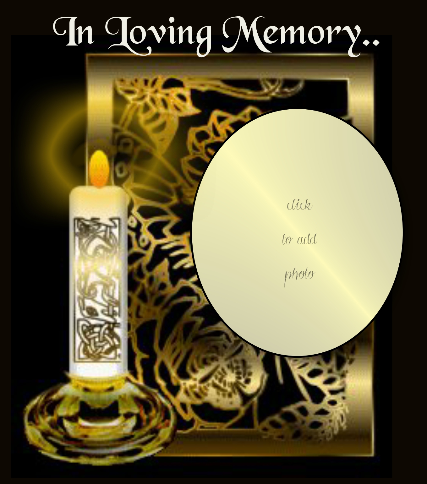 smilam's In Memory Of... Frames - In Loving Memory In Loving Memory, In Memory Of, Candle, - In ...