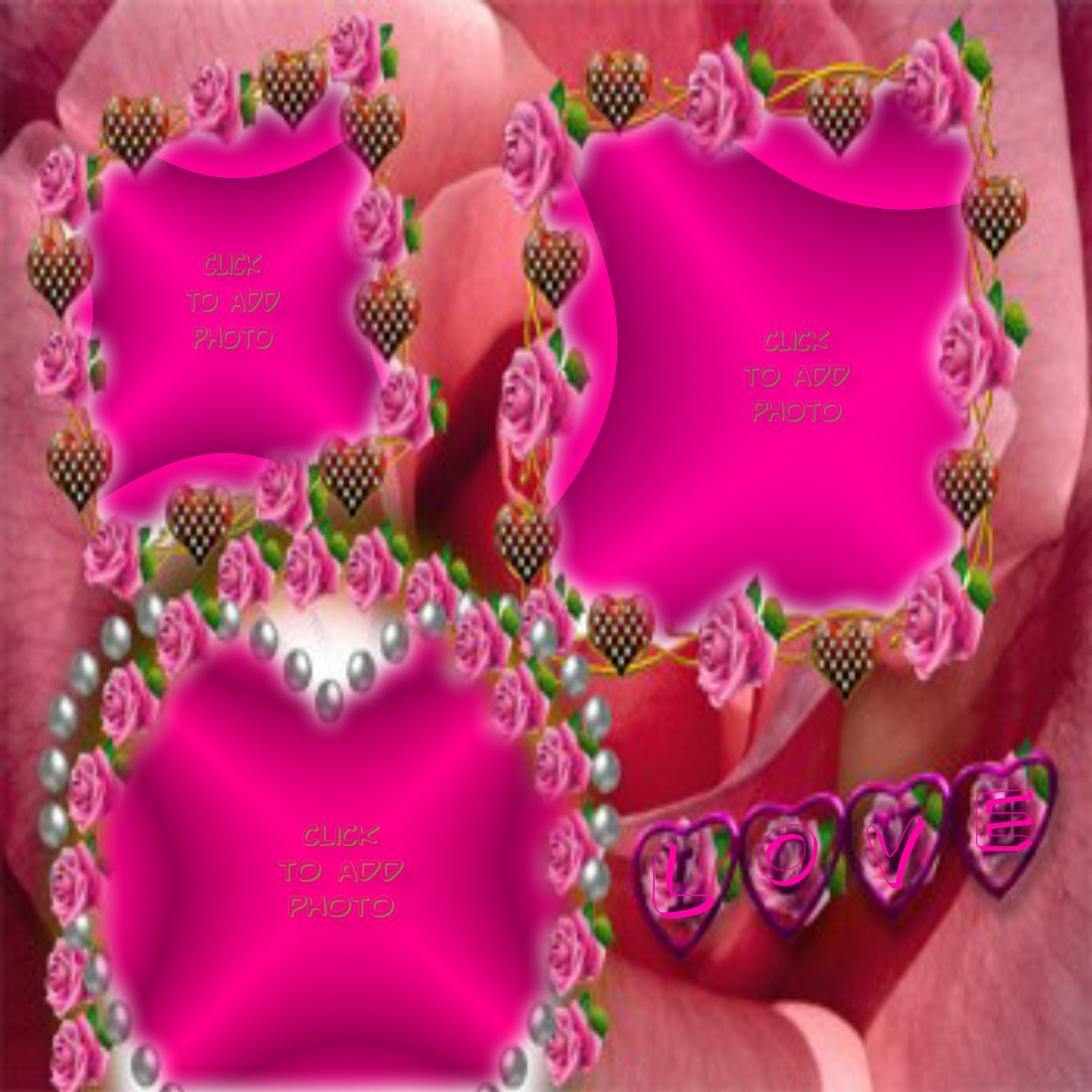 marialedesma1958's Picture Frames - 2012 November - Pink Hearts Flowers ...