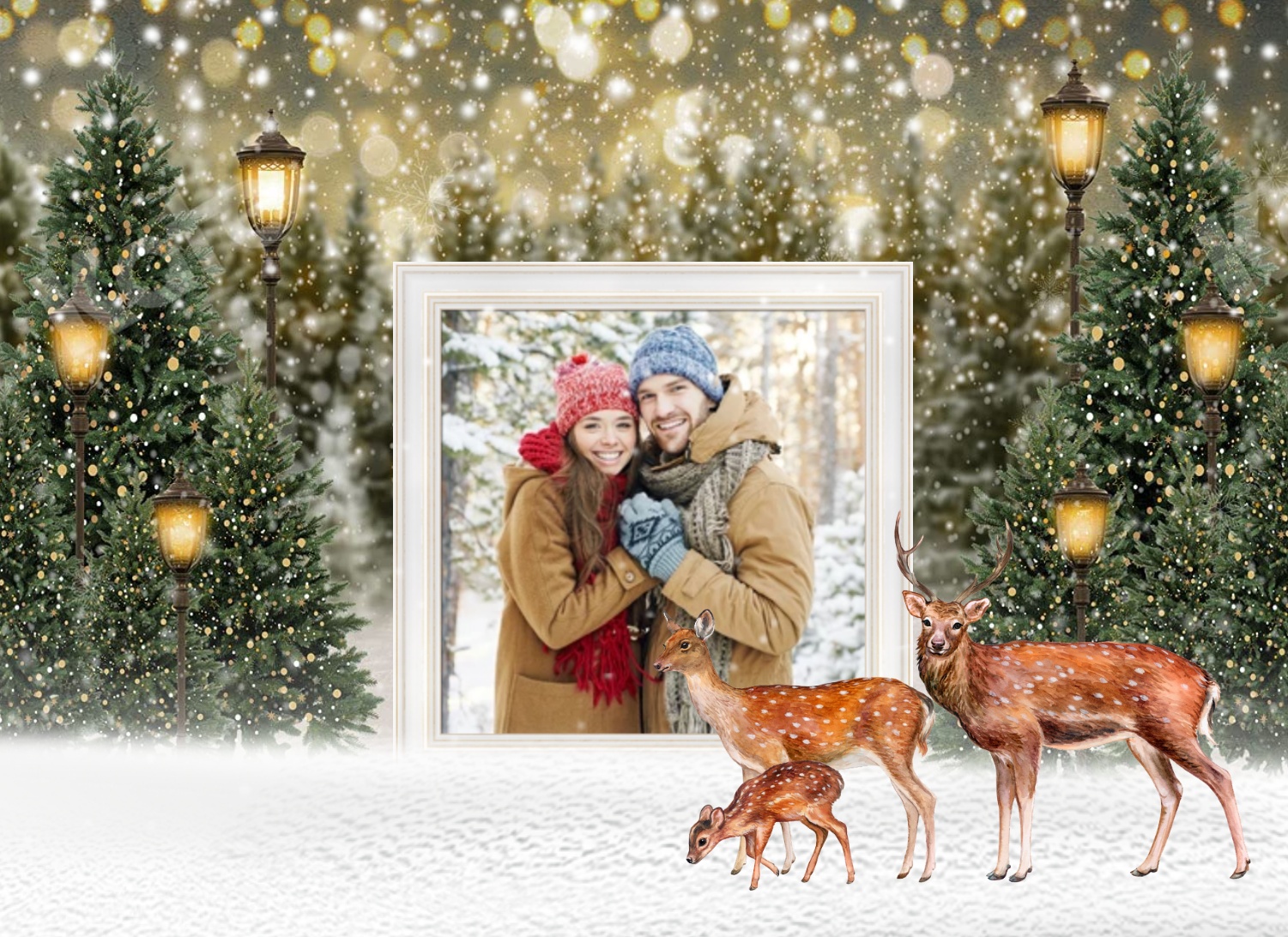 Jezebel64's Winter - Winter Snow Holiday Season Pine Tree Deer ...