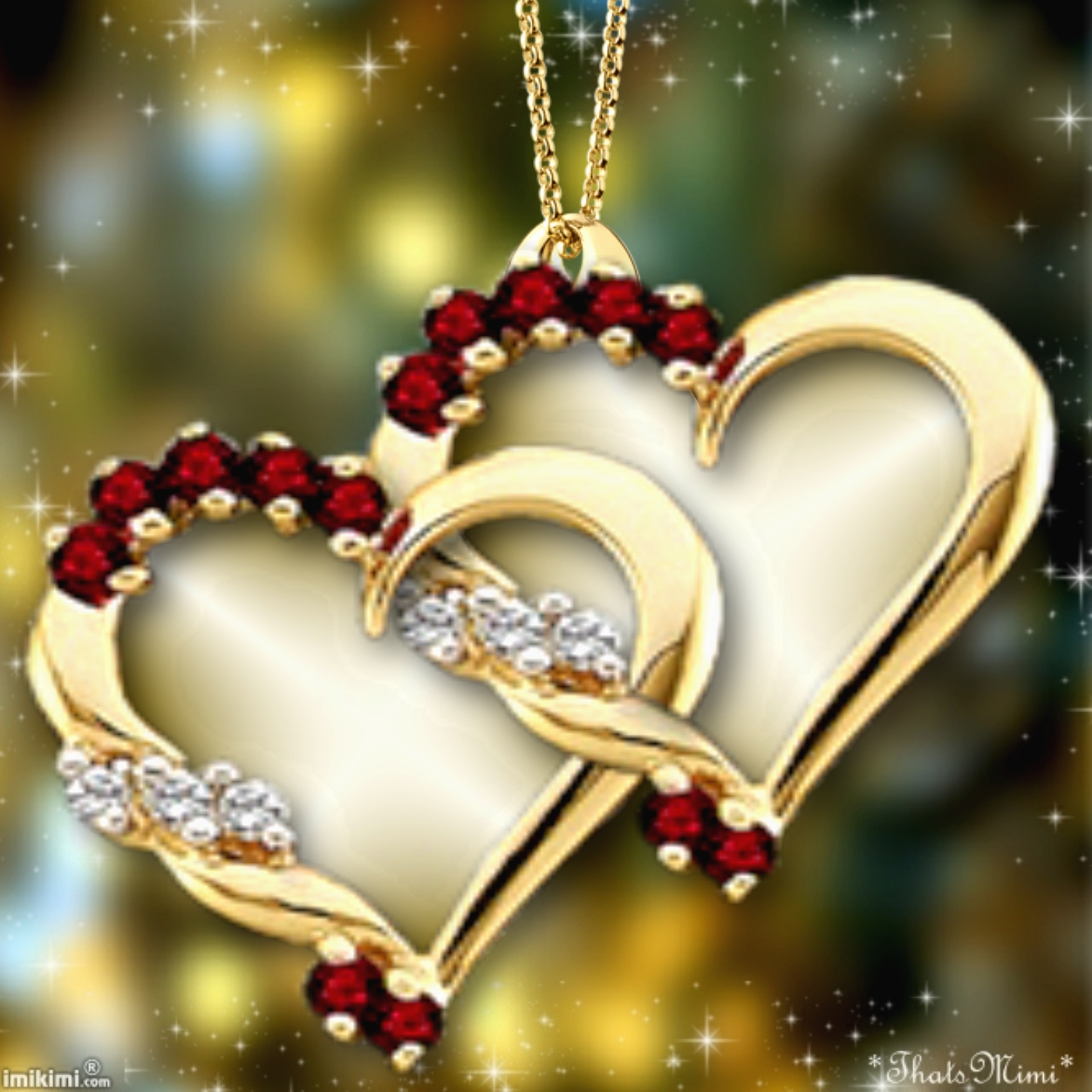 ThatsMimi's I Love You Frames - 2016 February - Ruby Hearts Pendant ...