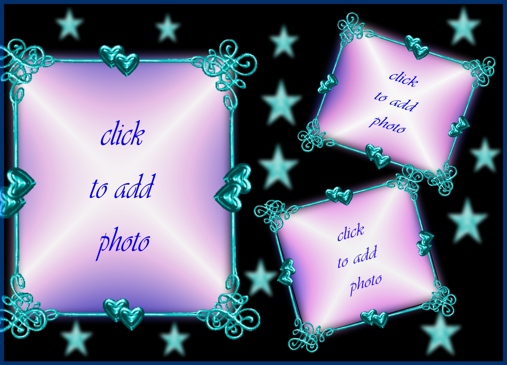 edgrace's Picture Frames - 2009 January - 3 blue frames Edgrace picture ...