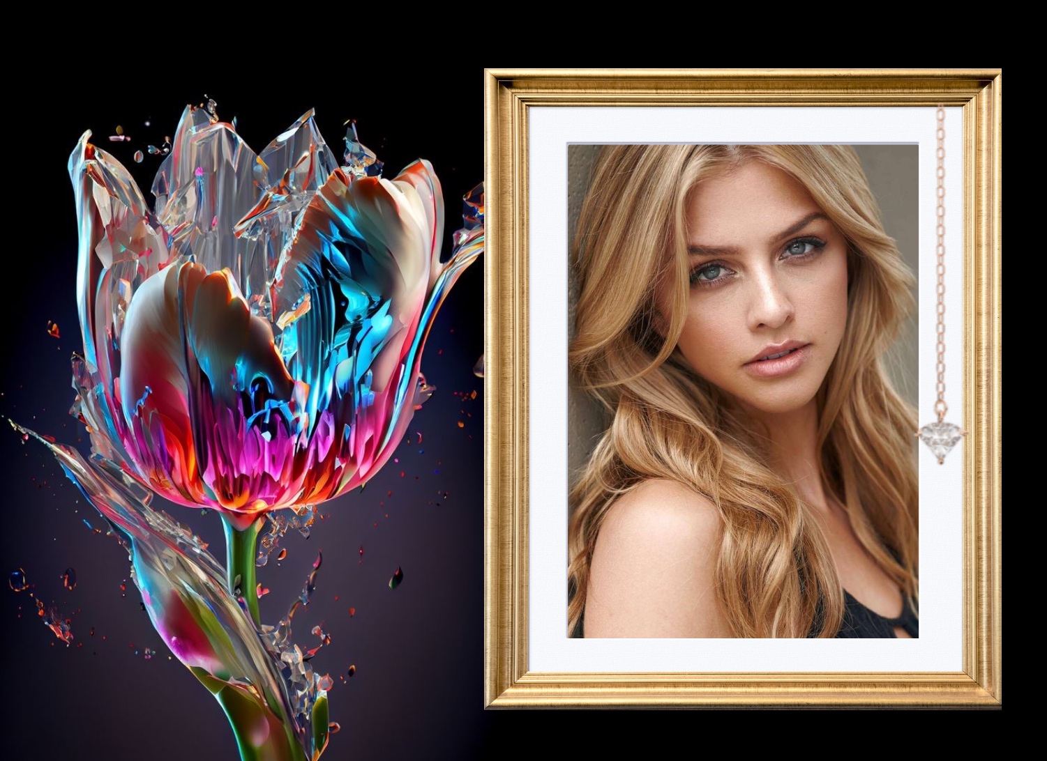 Nette's Flower Frame - Single Flower Frame Picture Frame Nette - Single ...