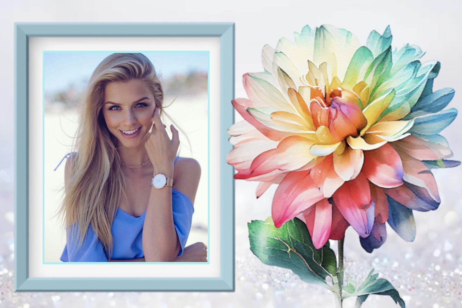 Nette's Single Flower Frame - Single Flower Frame Picture Frame Nette ...