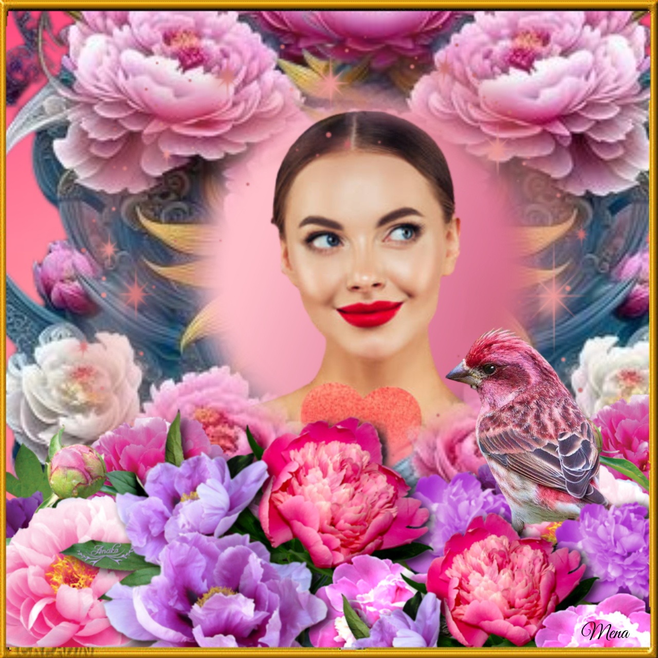 Mena's Frames - Mena Me Love Roses - Mena Kimi Art Frames Molduras Diversas - Mena Kimi Art ...