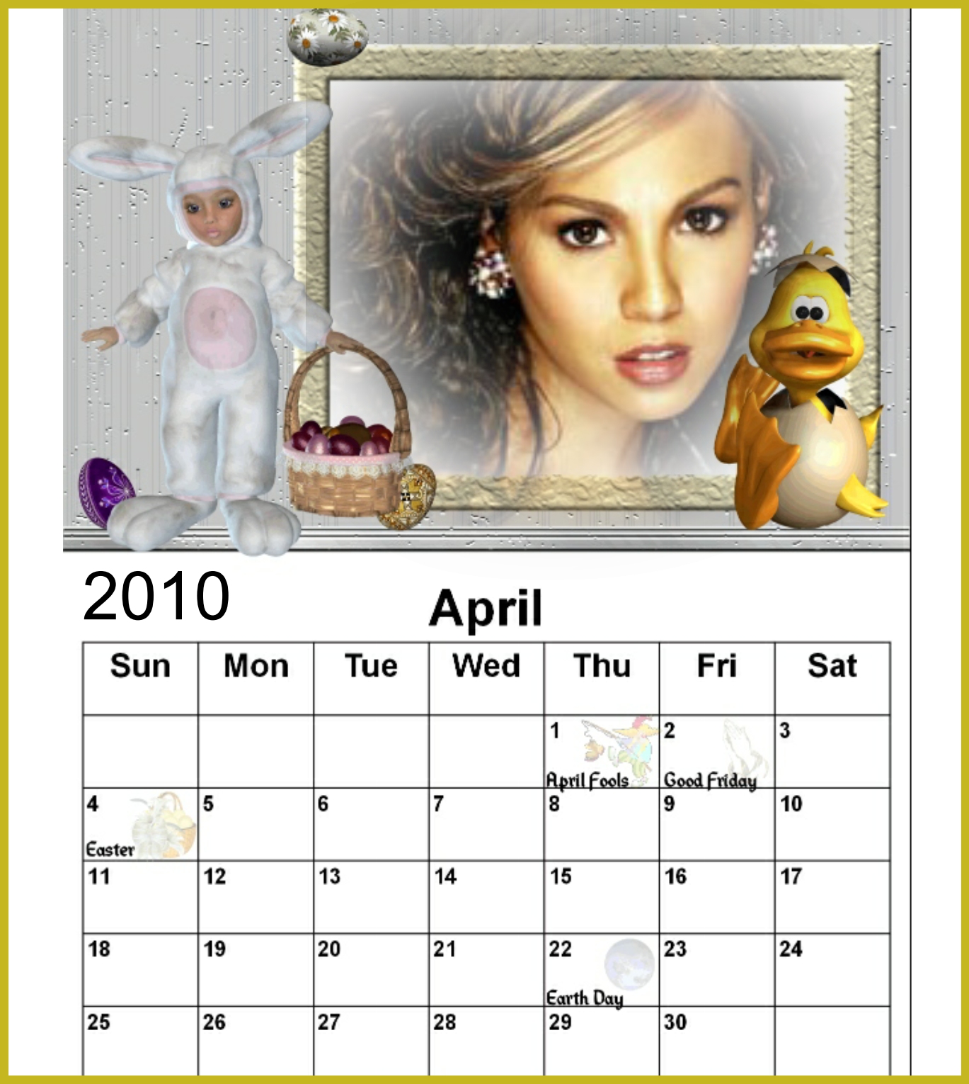 strawberryjum's Calendar Frames - 2009 - please dont forget to visit my page - april 2010 ...