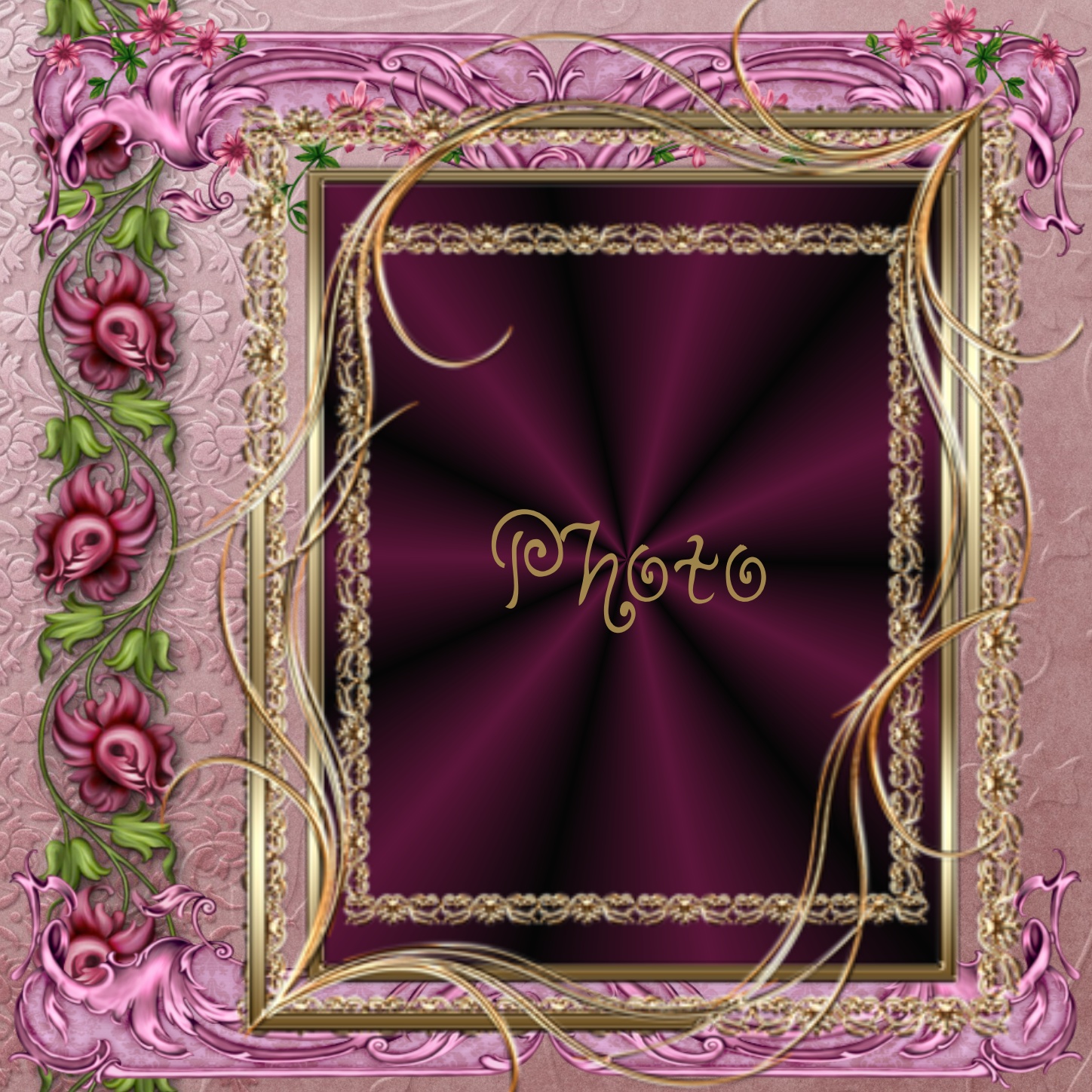 TAMMYBRANTLEY's Picture Frames - 2012 March - Plum And Gold Frame Plum ...