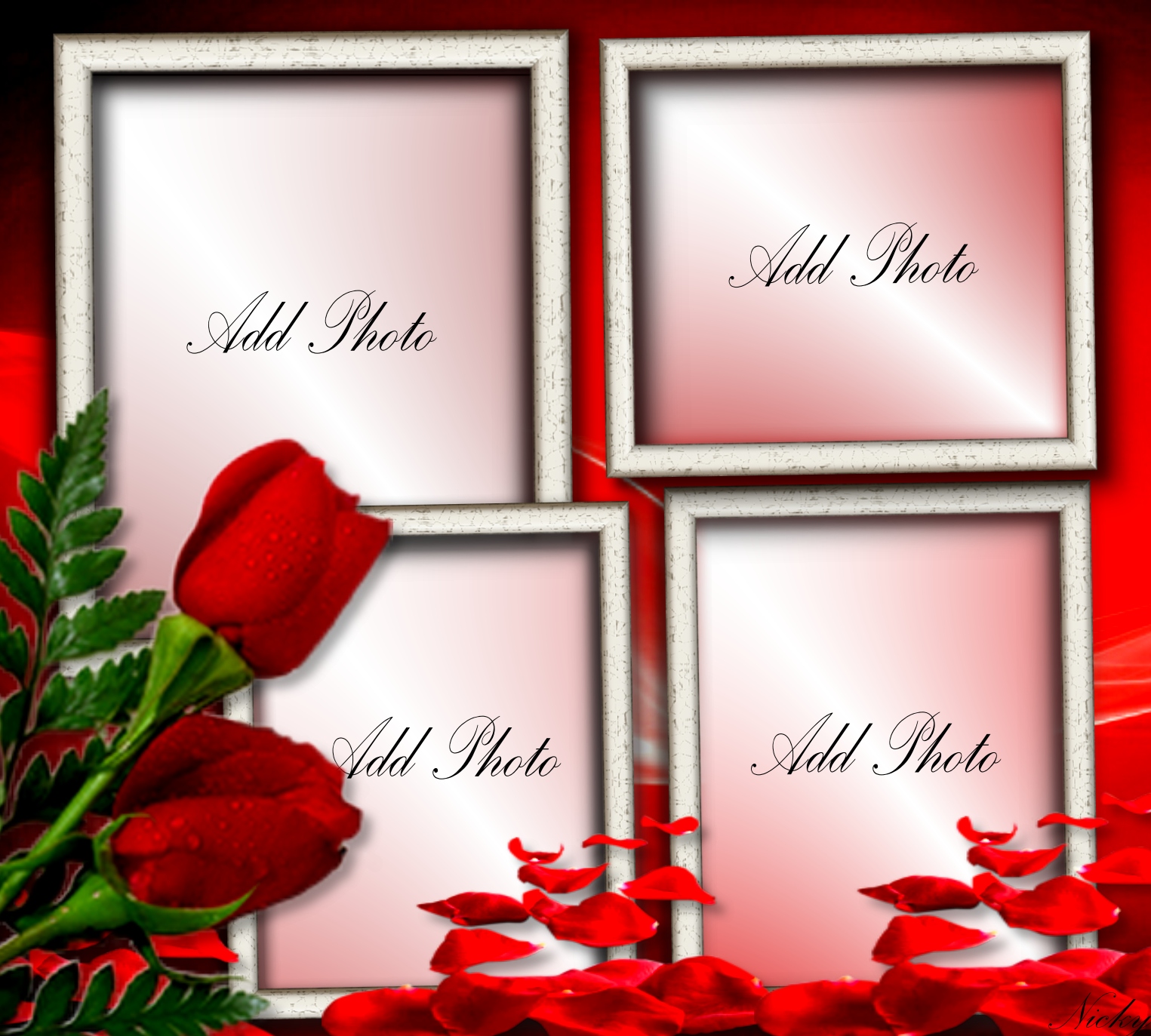 NICKY47's Scrapbook - Collage Frames - 2017 - Red Roses Collage Nicky47 ...
