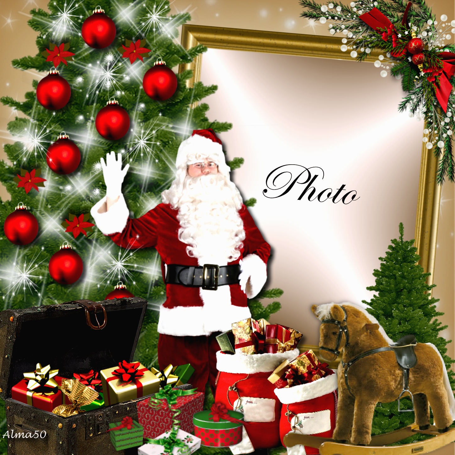 alma50's Christma Frames - 2010 December - Santa claus is here ...
