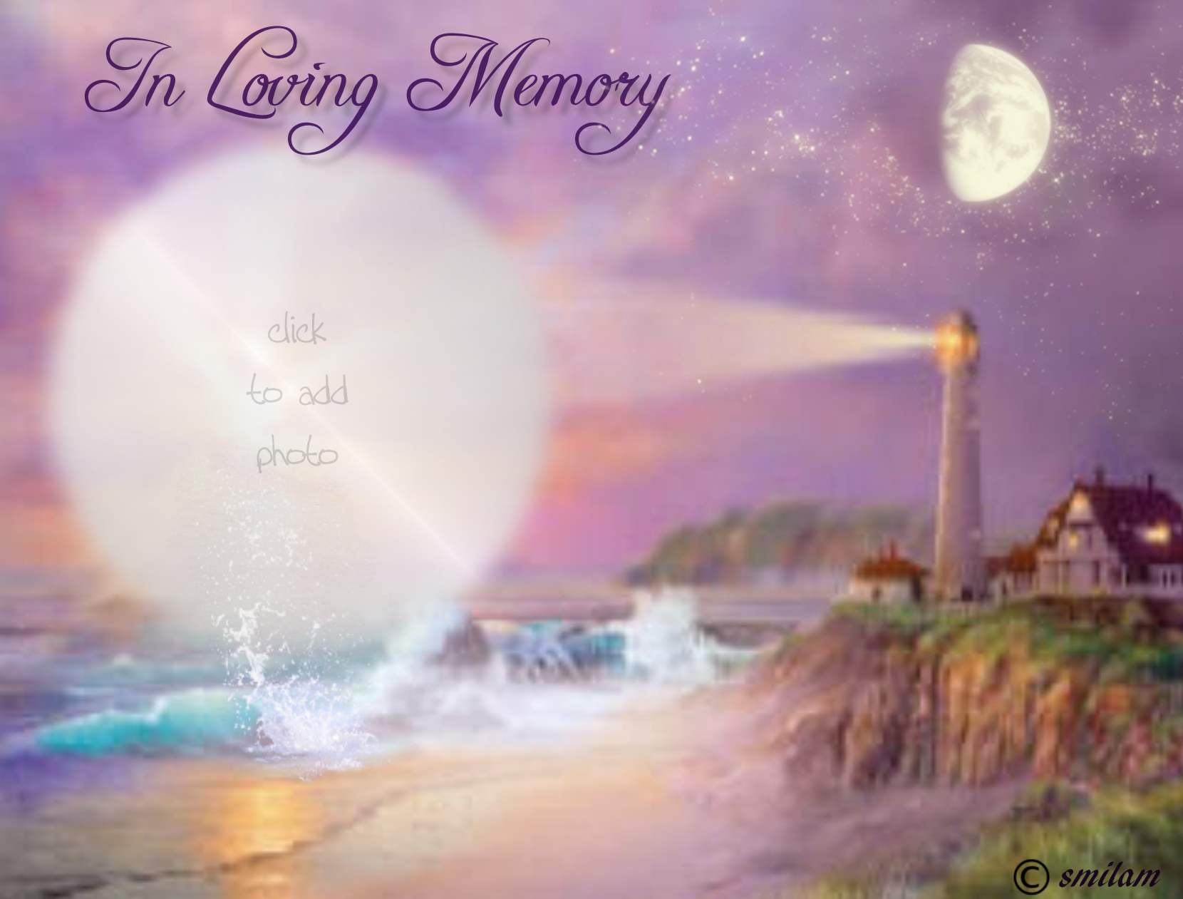 smilam's In Memory Of... Frames - In Loving Memory Lighthouse, ocean ...