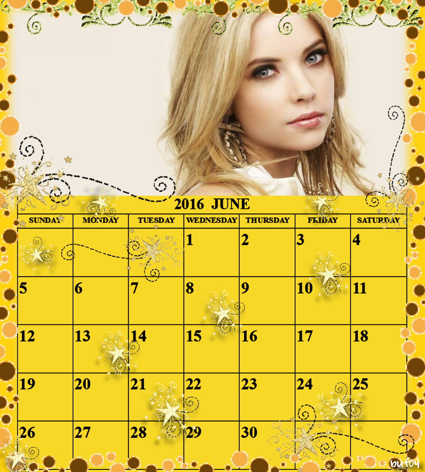 buf04's Calendar Frames - 2008 - 2009 - June 2016 Calendar thanx for ...