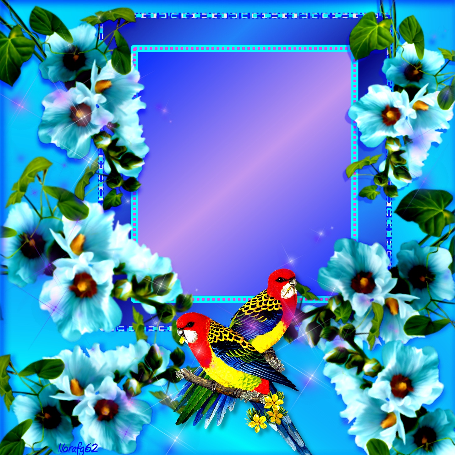 norafg62's Picture Frames - 2013 January - blue Floral_Total Makeover ...