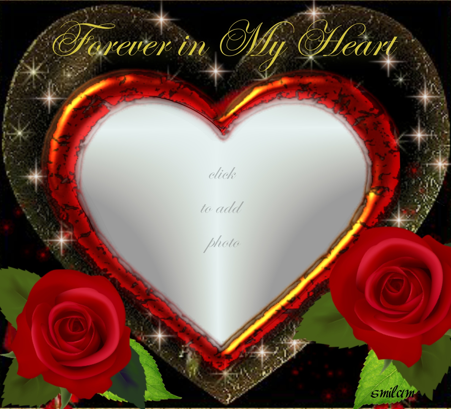 smilam's I Love You Frames - Forever In My Heart, hearts, roses ...