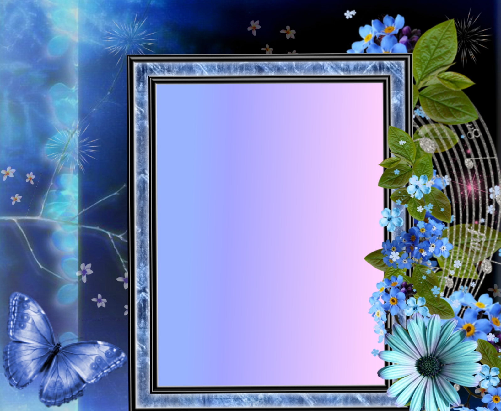 Emily50 s Picture Frames AbstractBluepicture Frames
