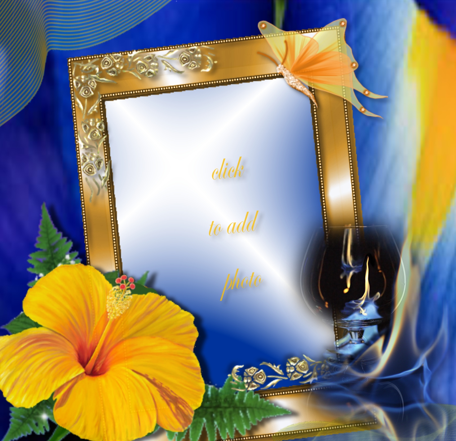 marialedesma1958's Picture Frames - 2011 December - Royal Blue & Yellow ...