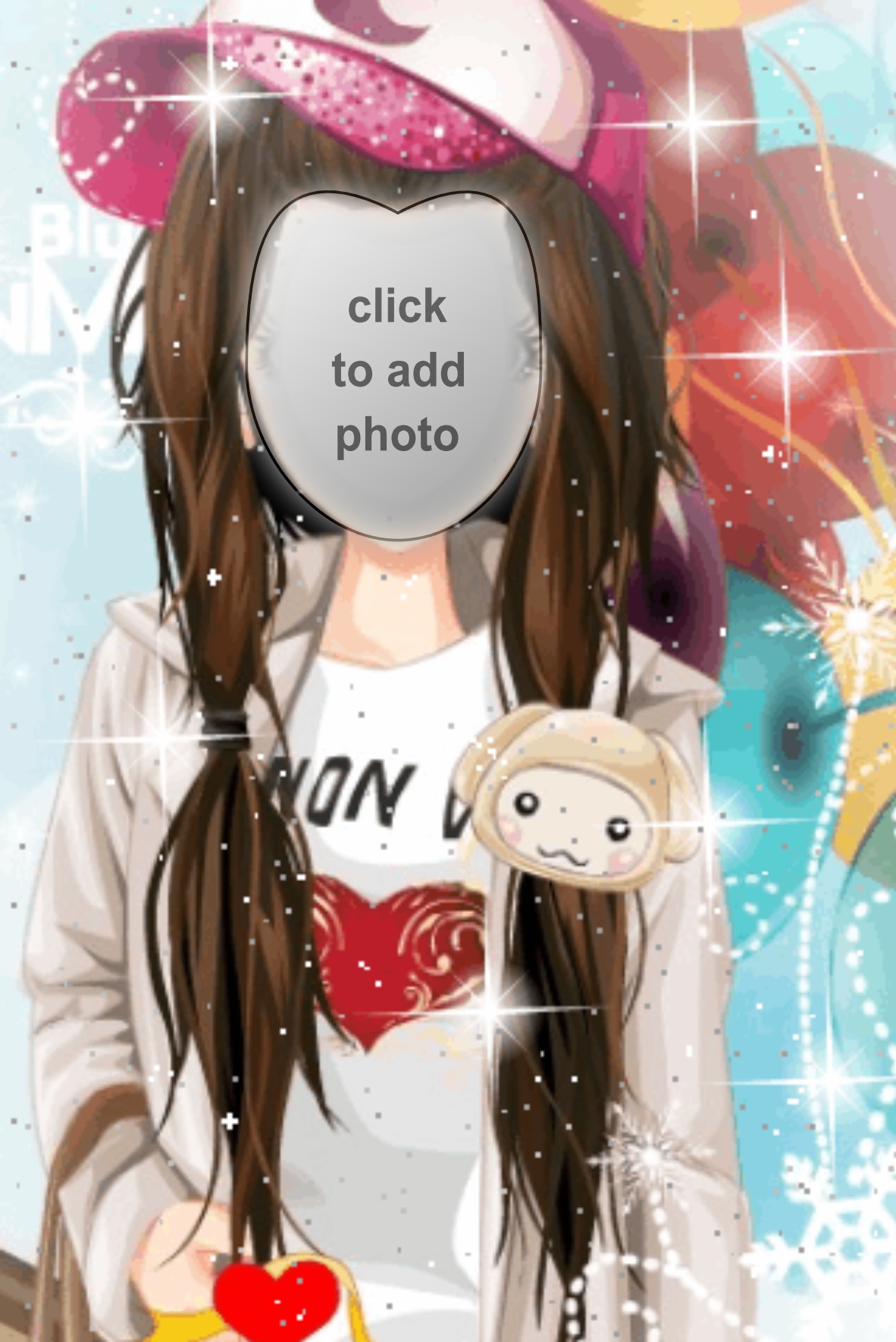 Blue-Nightingale's Face Cut-Out Frames - 2012 March - Cartoon Girl Gify ...