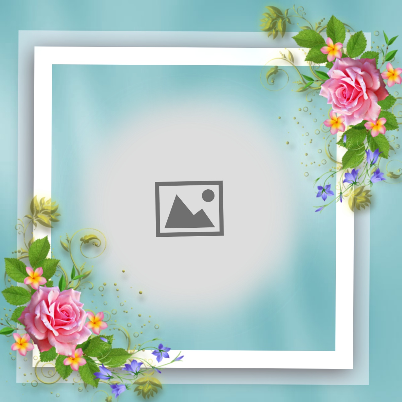 NICKY47's Fun Frames - 2017 - Flowerpictureframeinblue Nicky47 ...