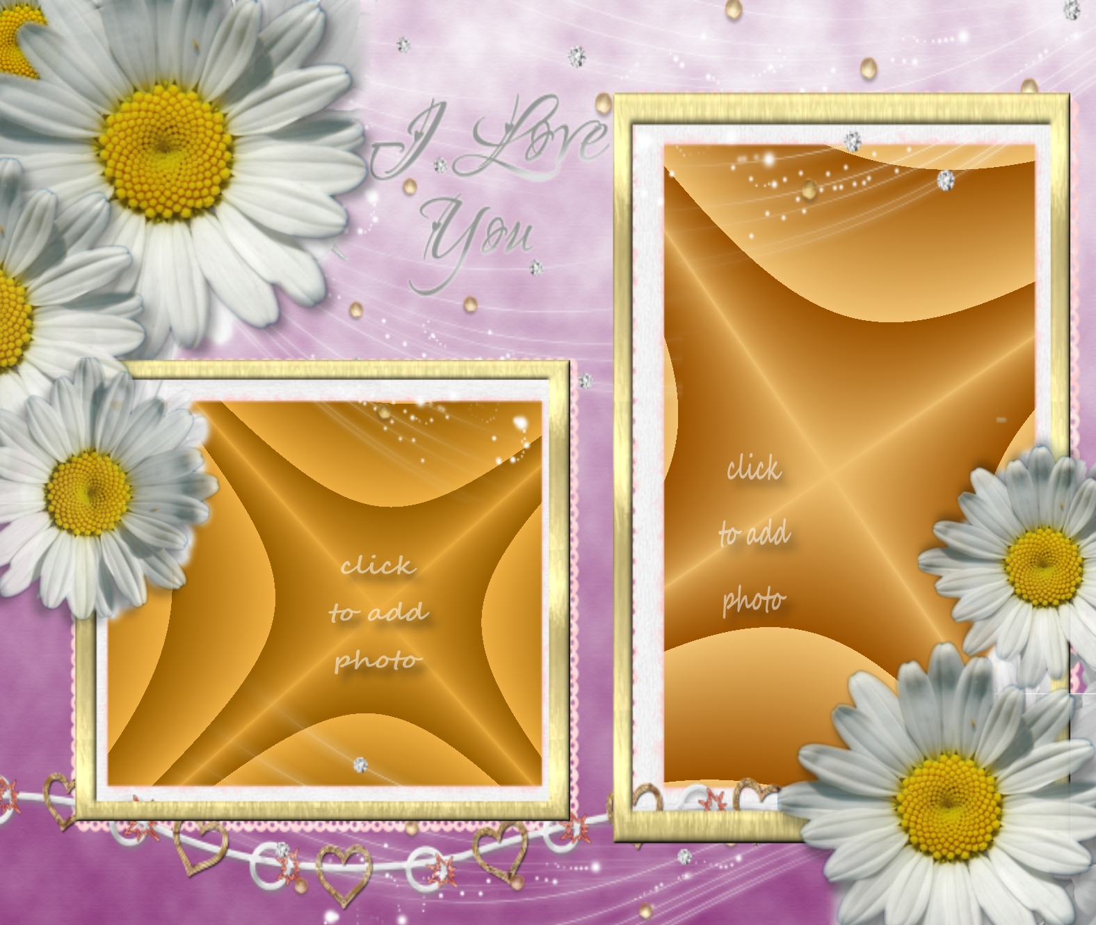 marialedesma1958's Girly Girl Frames - 2013 July - White Daisies Gold ...