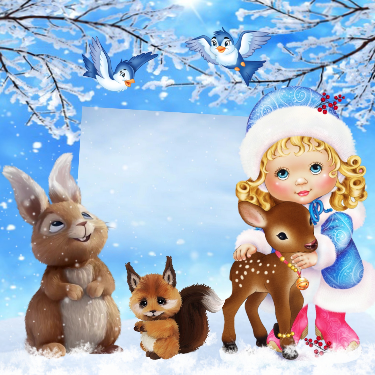 Sinnlich's Kids Frames - 2016 Masha - Winter Animals Joy Sinnlich kids ...
