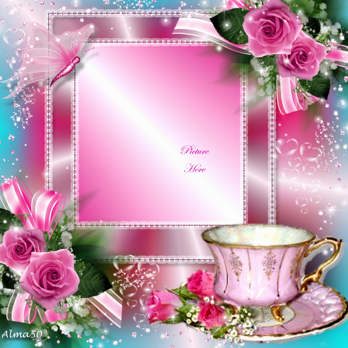 alma50's Girly Girl Frames - 2013 June - Tea and Roses Alma50 girly ...