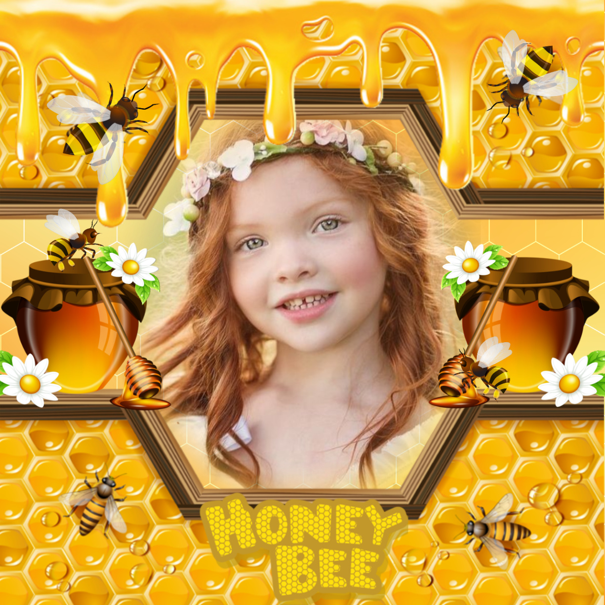 Nette's Kid Photo Frames🏄‍♀️🏂 - 2016 February - 2016 March - Honey Bee ...