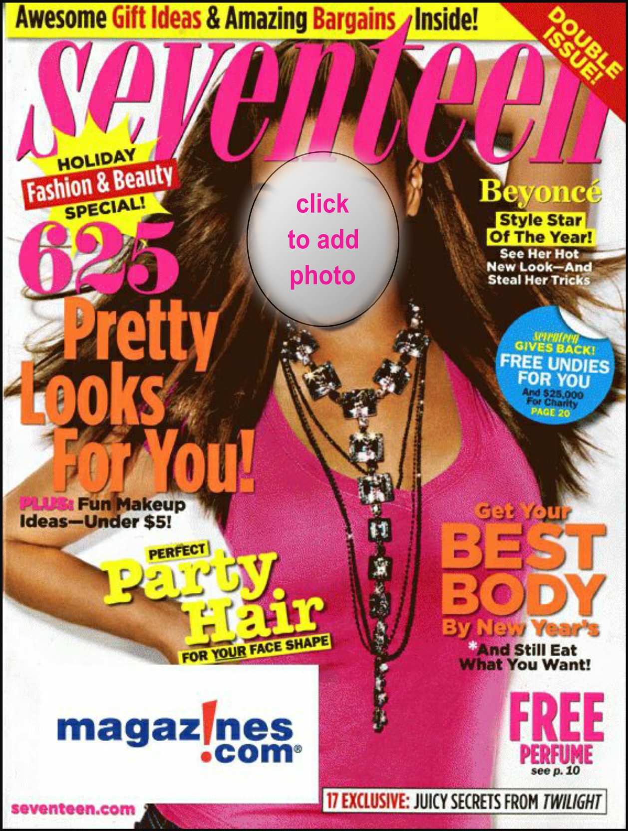 lorim805's Face Cut-Out Frames - 2008 November - Seventeen Magazine ...