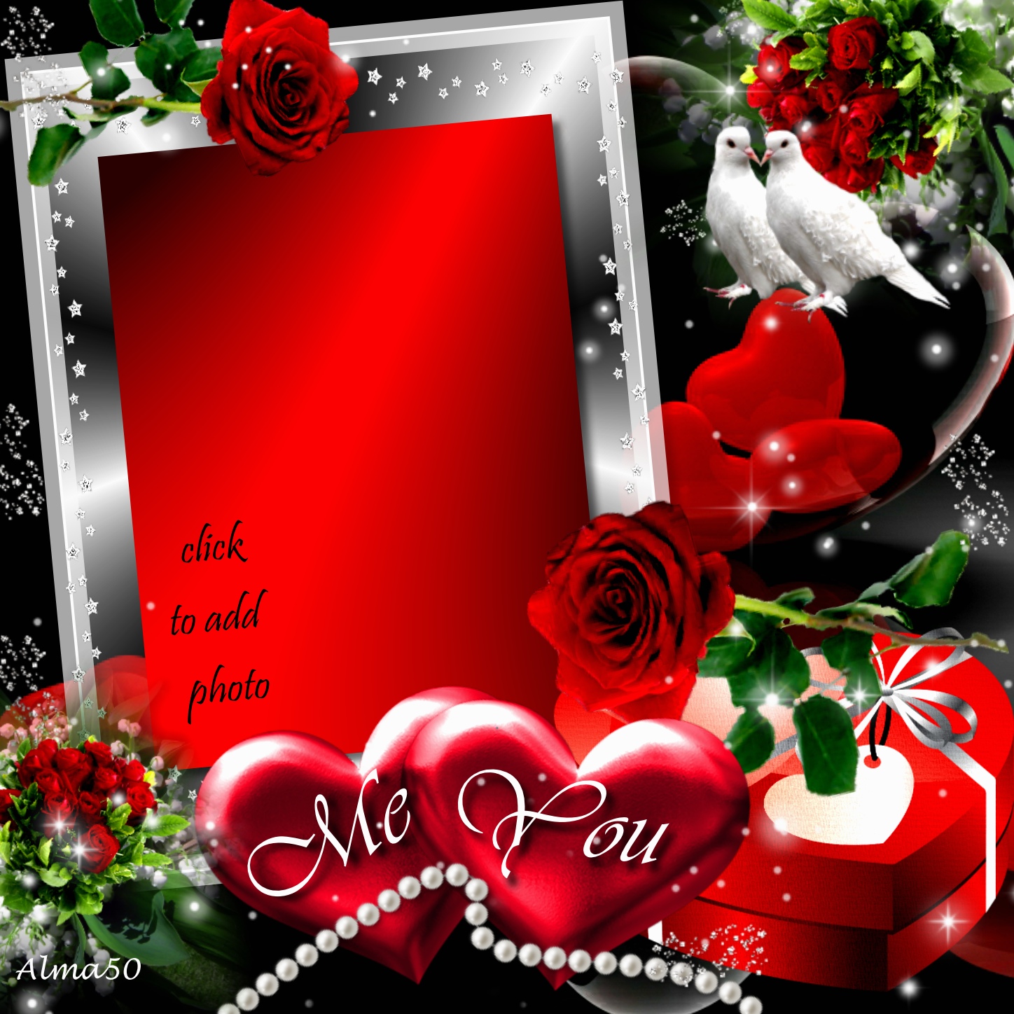 alma50's Picture Frames - 2013 September - Heart and Roses Alma50 ...