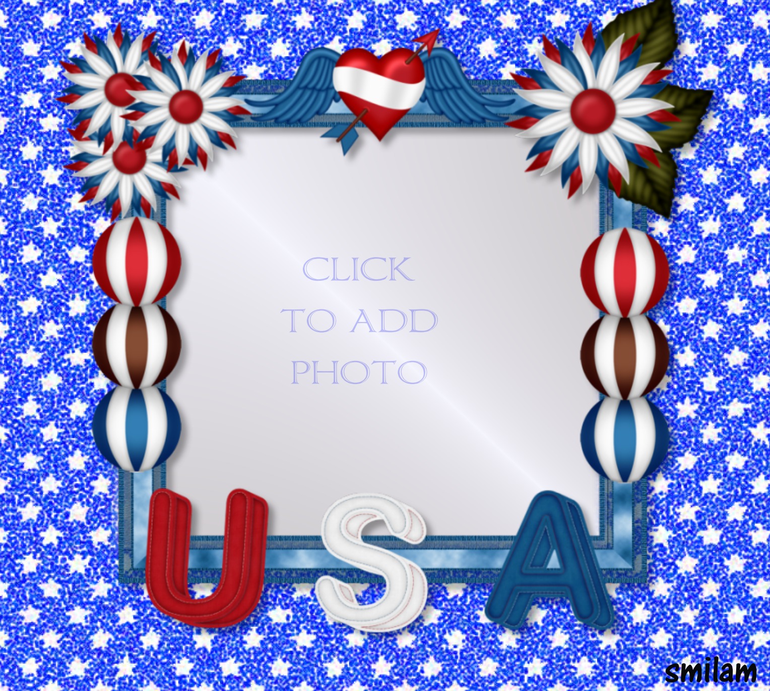 smilam's Summer Frames Father's Day, 4th of July - USA Patriotic ...