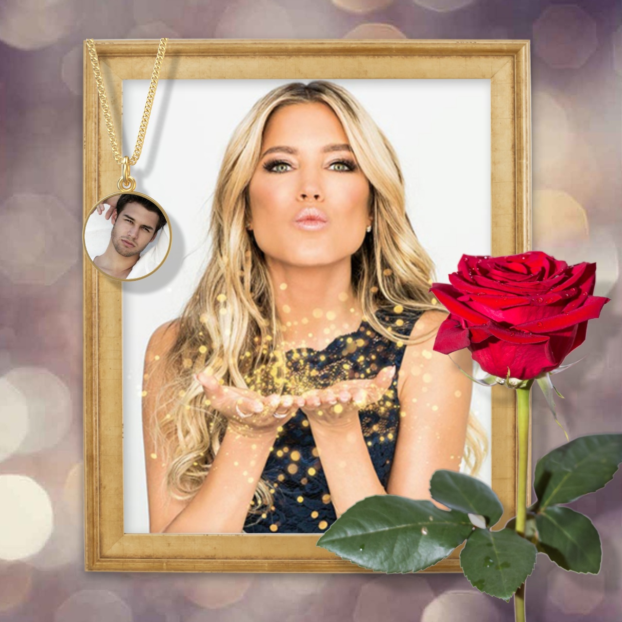 Jezebel64's Double Frames - Double Frame Romance Red Rose Love ...