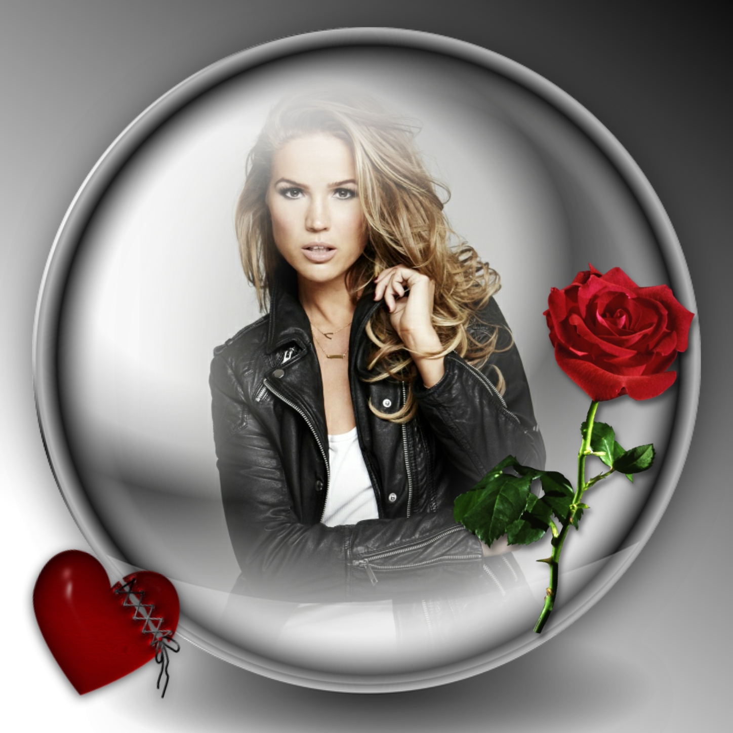 Elizabeth's THINKING OF/MISSING YOU 😘 3/4 - Red Rose Sphere - Red Rose ...